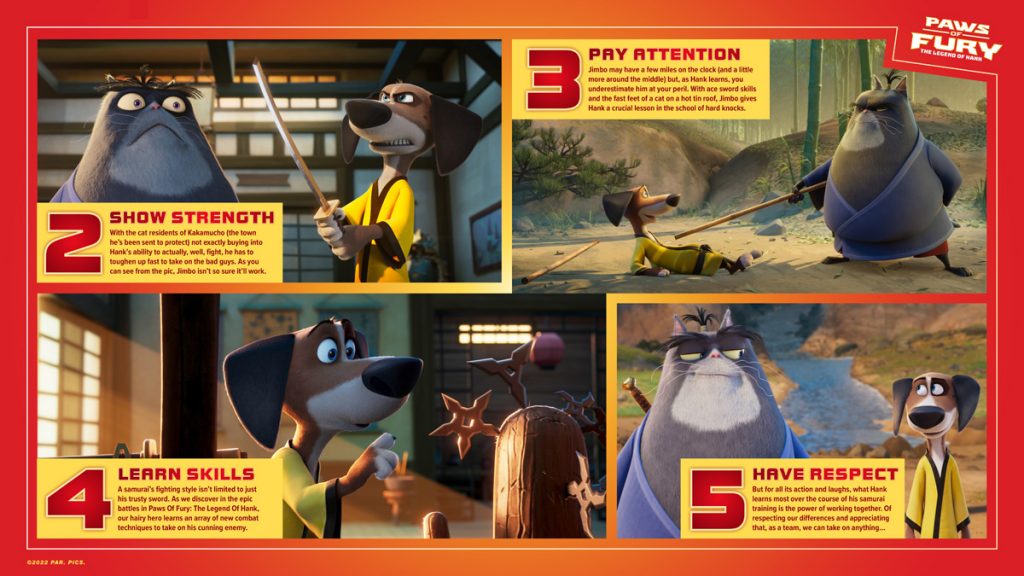 Activity sheets - Paws of Fury: The Legend of Hank - Peninsula Kids