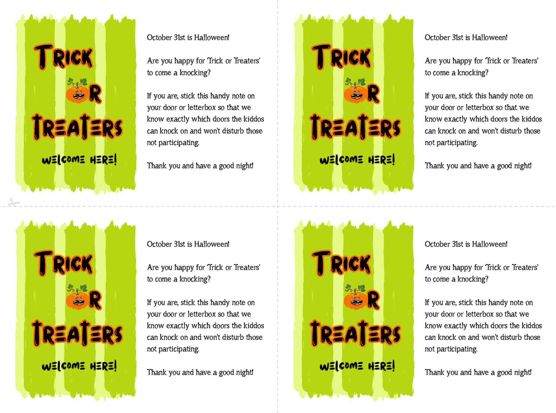 Craft: Halloween print out for your neighbours - Peninsula Kids